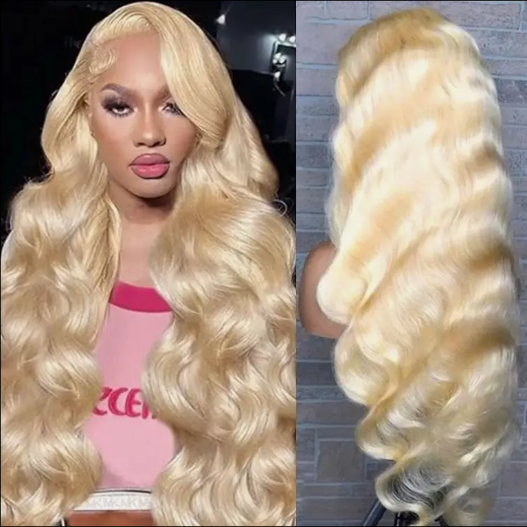 2025 Hot Sale Blonde 30 Inch HD 13X4 Body Wave Lace Wig Raw Black Fema ...